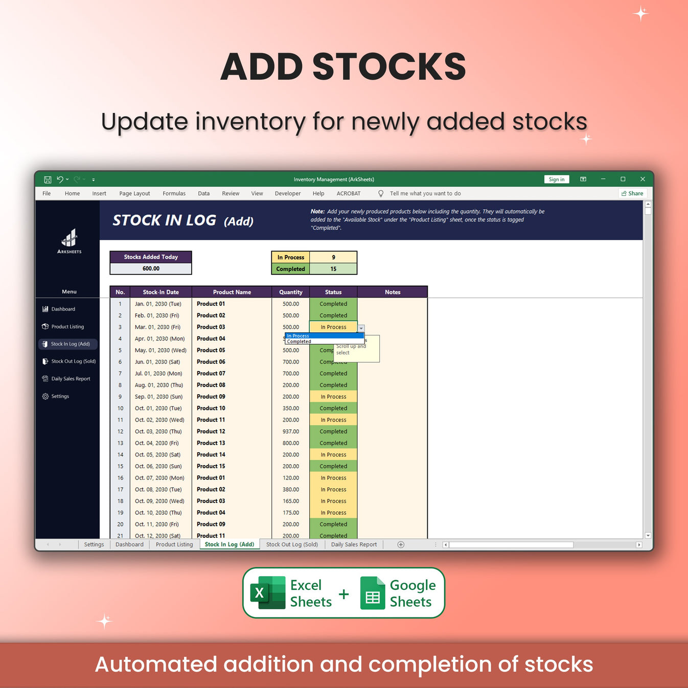 Inventory System – ArkSheets